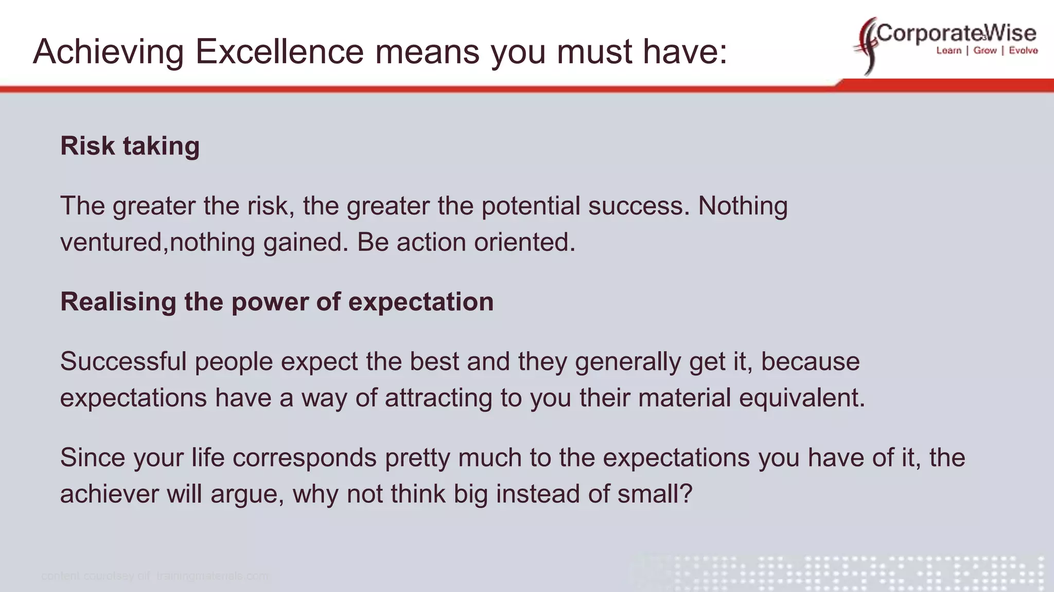 Achieving excellence through positive thinking | PPT