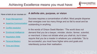 Achieving excellence through positive thinking | PPT