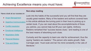 Achieving excellence through positive thinking | PPT