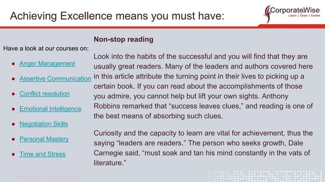 Achieving excellence through positive thinking | PPT