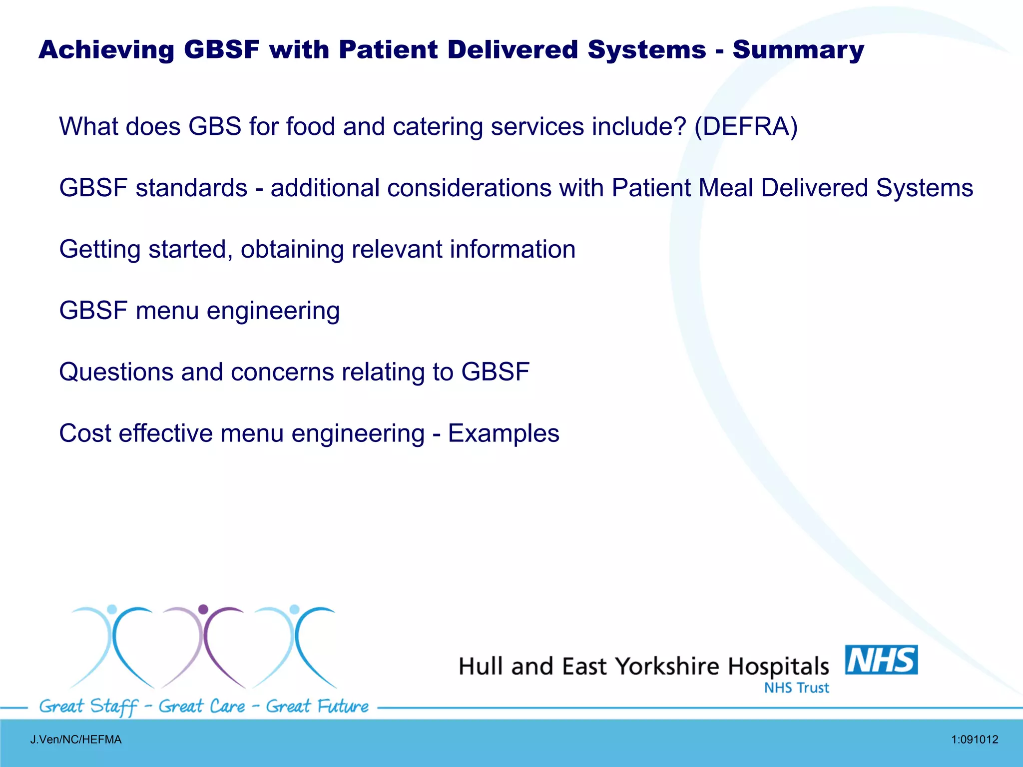 Achieving gbsf with patient delivered systems | PPT