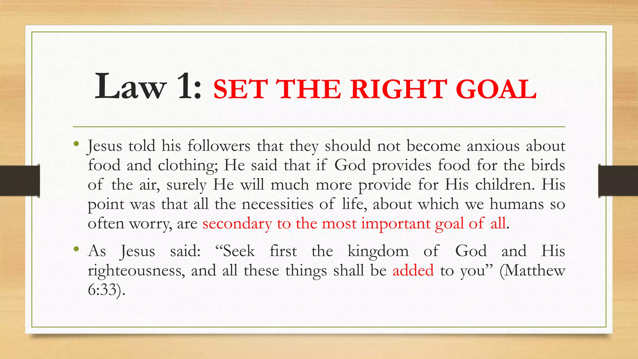 Achieving Godly Success (Biblically Based and Christian Framework) | PPTX