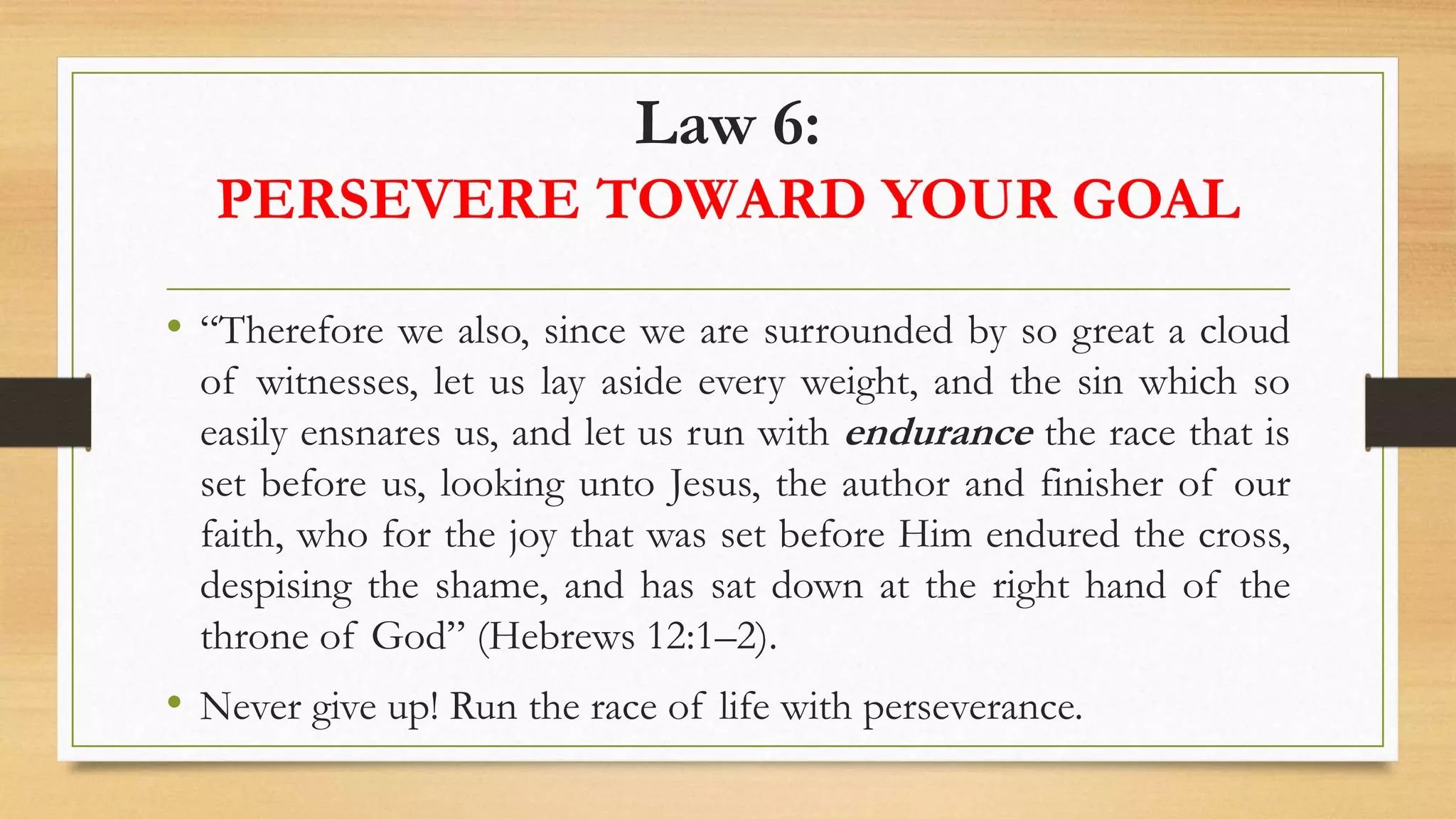 Achieving Godly Success (Biblically Based and Christian Framework) | PPTX