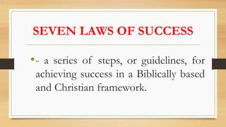 Achieving Godly Success (Biblically Based and Christian Framework) | PPTX