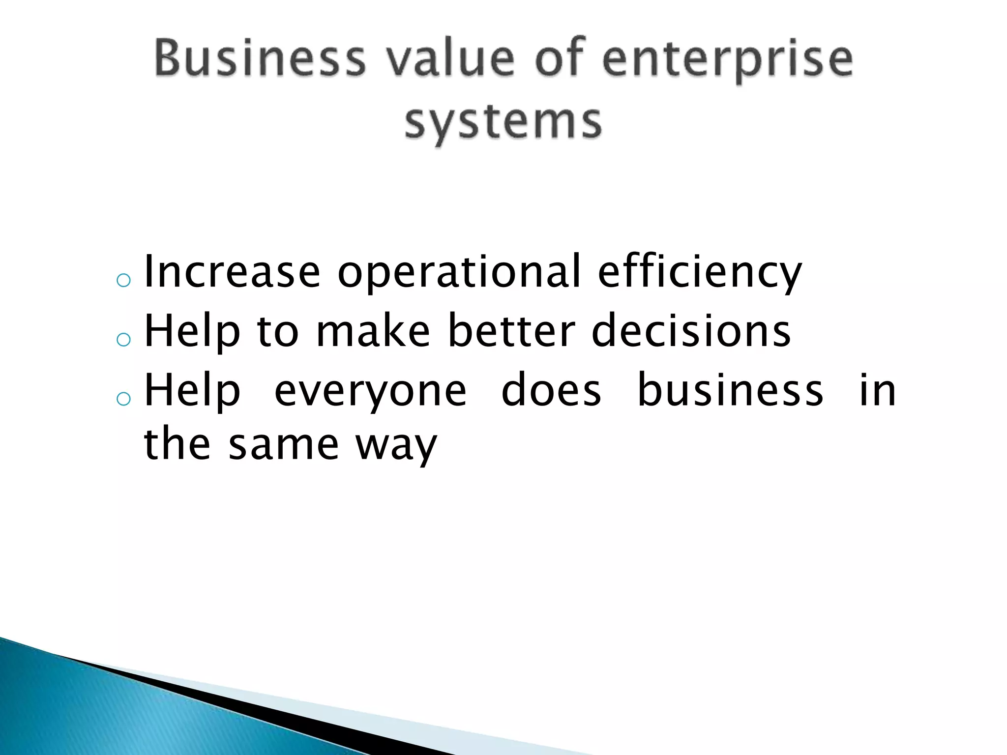 Achieving operational excellence and customer intimacy. enterprise ...