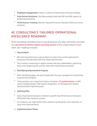 ACHIEVING OPERATIONAL EXCELLENCE WITH TAILORED CONSULTING FROM 4C ...