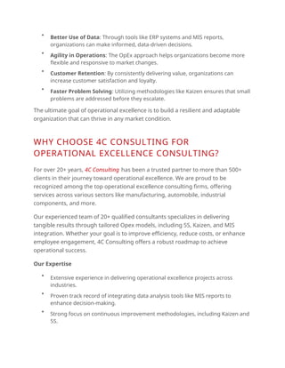 ACHIEVING OPERATIONAL EXCELLENCE WITH TAILORED CONSULTING FROM 4C ...