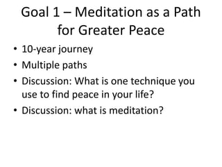 Achieving Peace through Meditation Practice | PPT