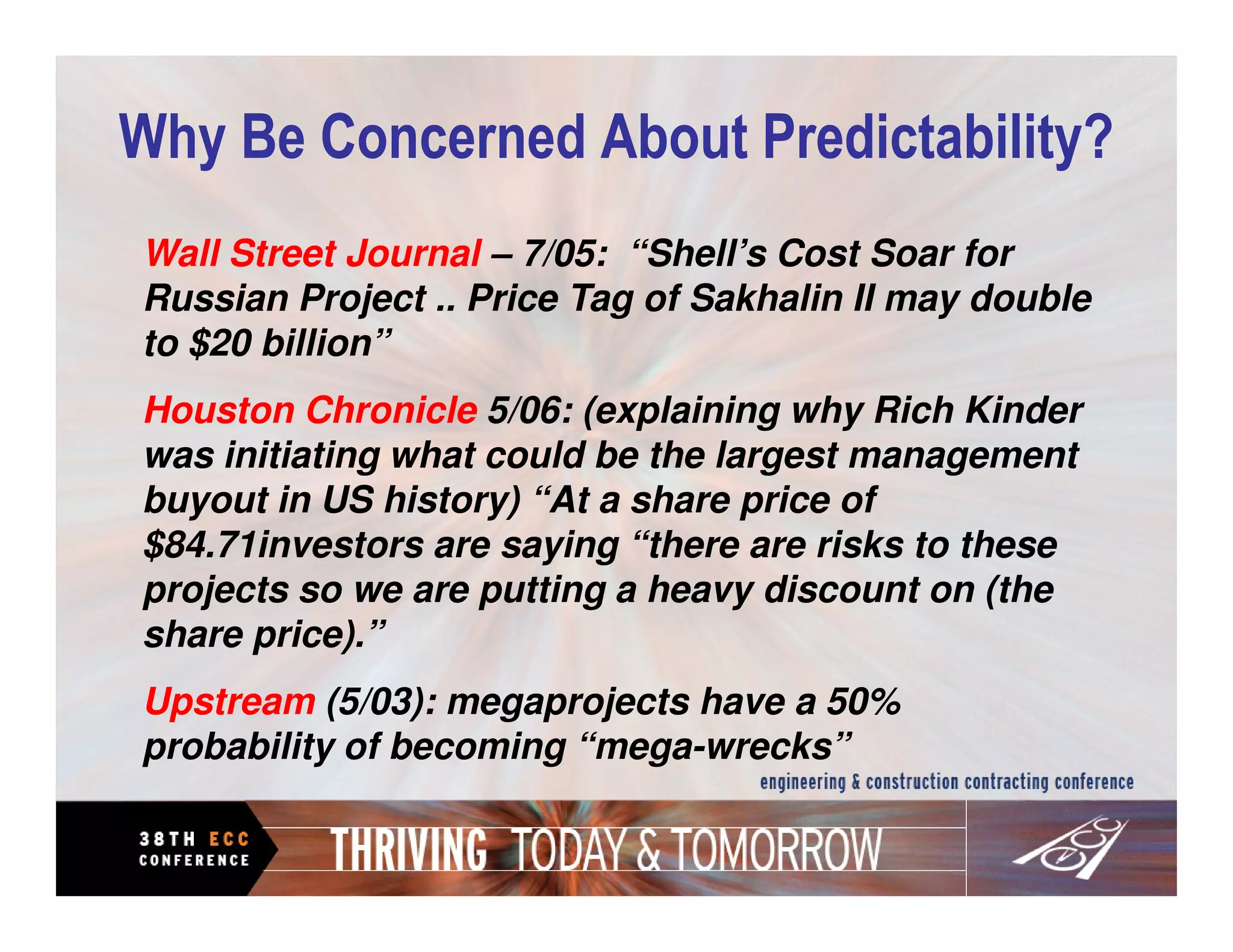Achieving predictable project costs in an unpredictable world | PPT
