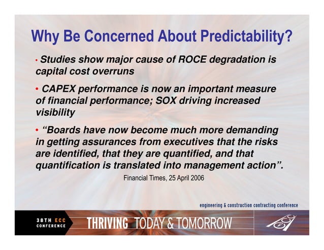 Achieving predictable project costs in an unpredictable world | PPT