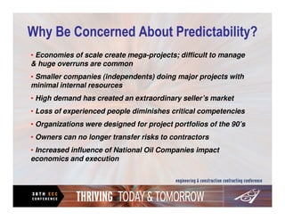 Achieving predictable project costs in an unpredictable world | PPT