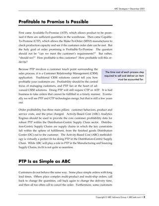Achieving profitable to promise in distribution centric supply chain | PDF