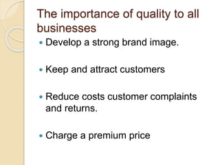 Achieving quality production | PPTX
