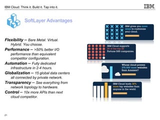 Achieving Scalability and speed with IBM Solutions - IaaS Softlayer | PPT