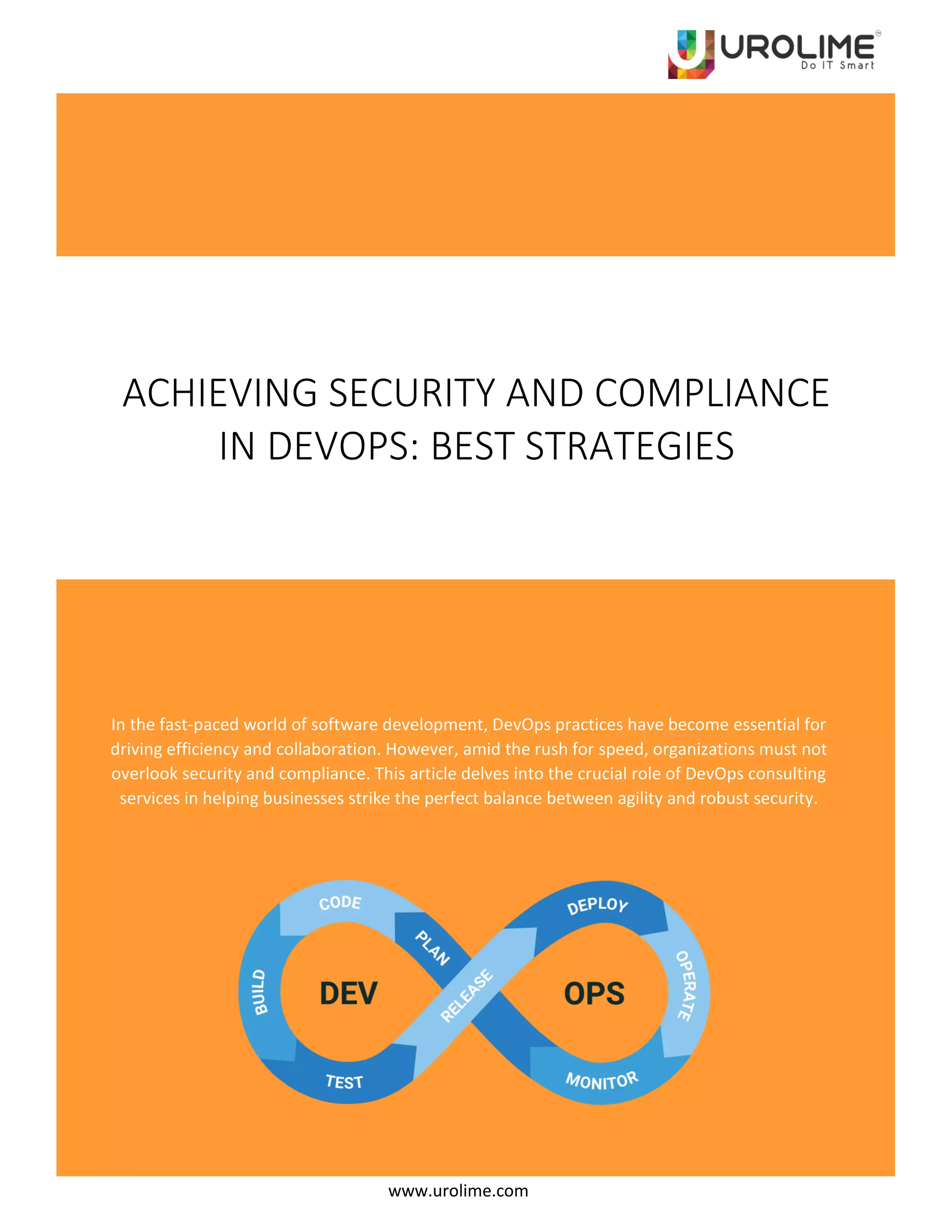 Achieving Security and Compliance in DevOps Best Strategies.pdf | Web Development | Internet