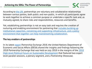 Achieving the SDGs: The Power of Partnerships | PDF