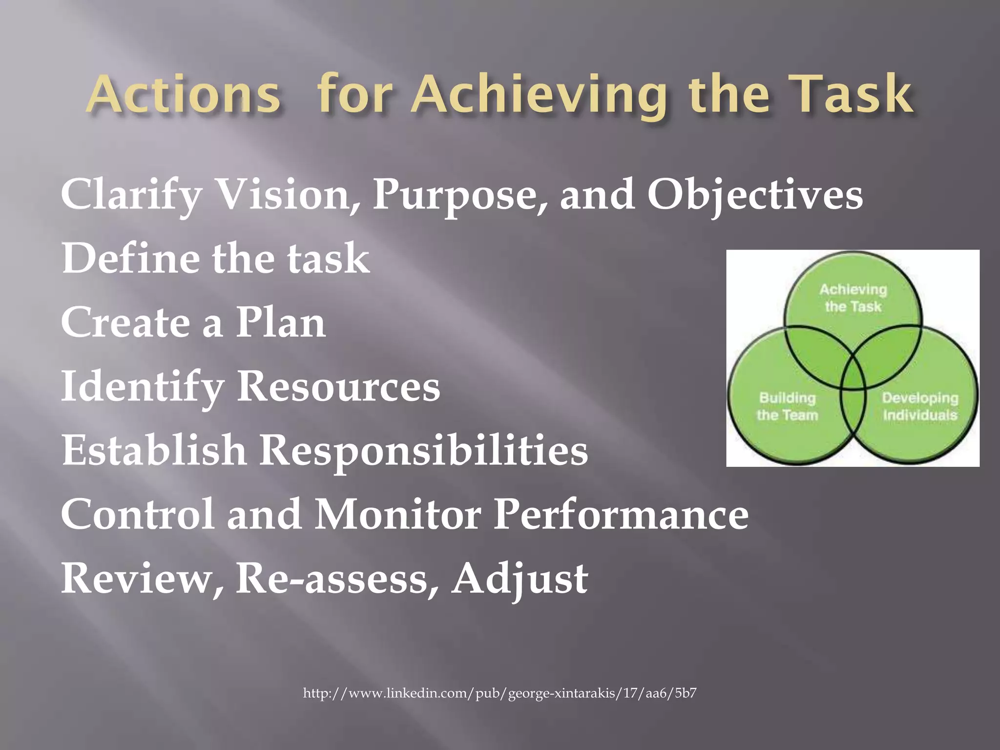 Achieving the task | PPT