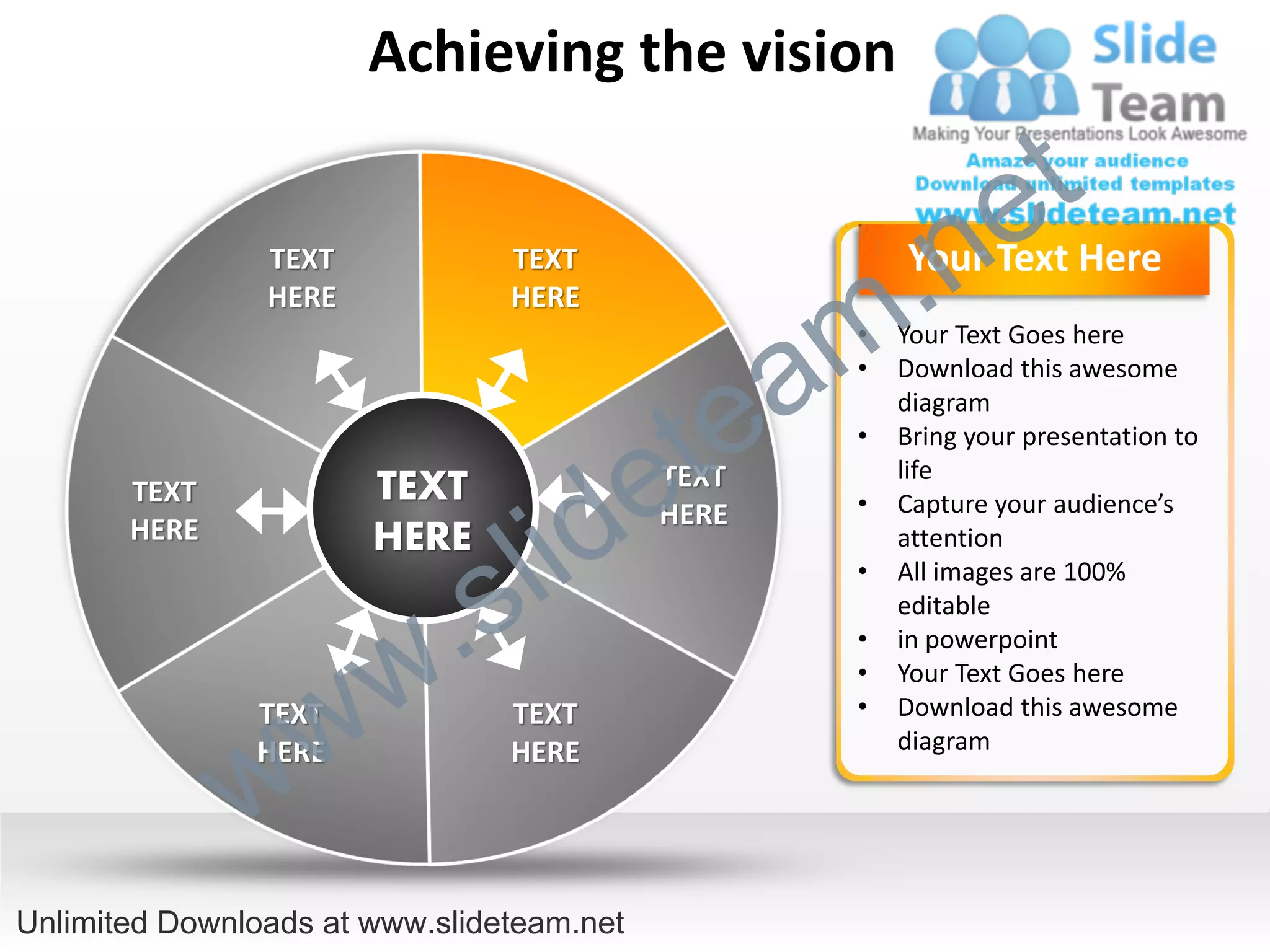 Achieving the vision powerpoint slides diagrams templates | PDF