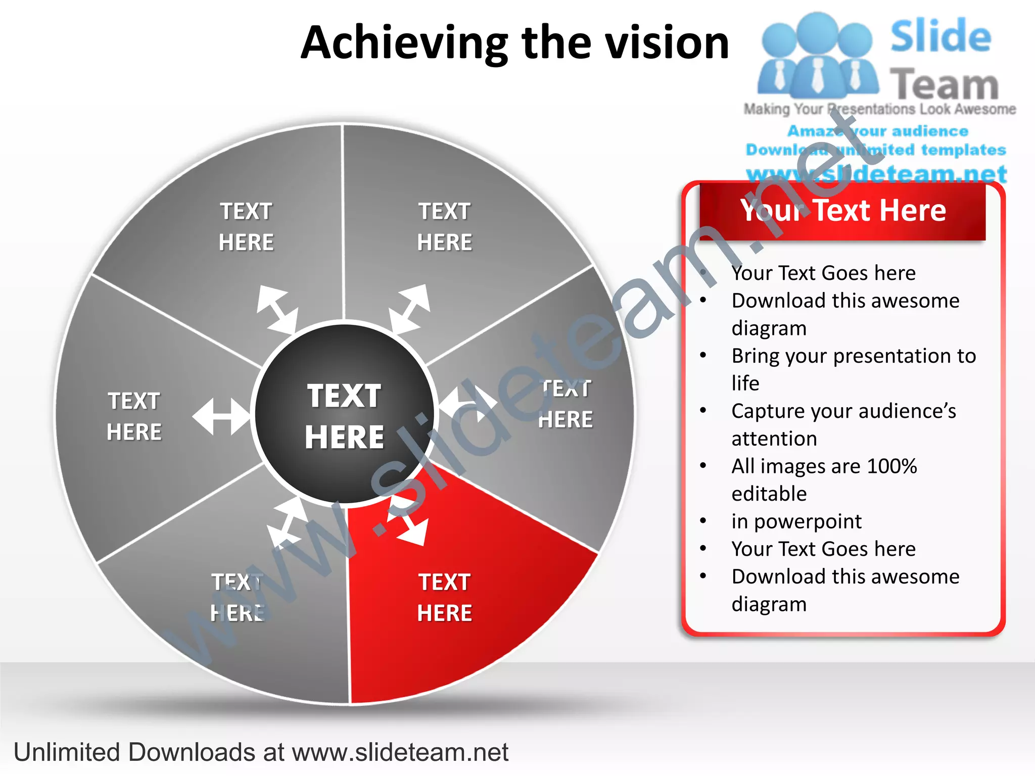 Achieving the vision powerpoint slides diagrams templates | PDF