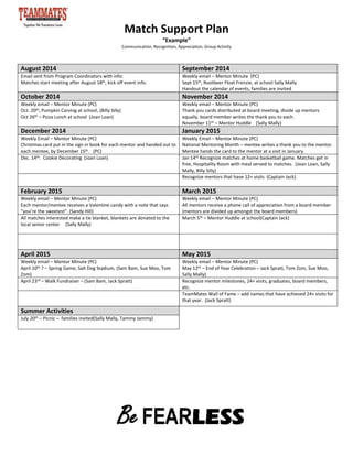 Achieving your strategic plan match support plan 1.0 example | PDF