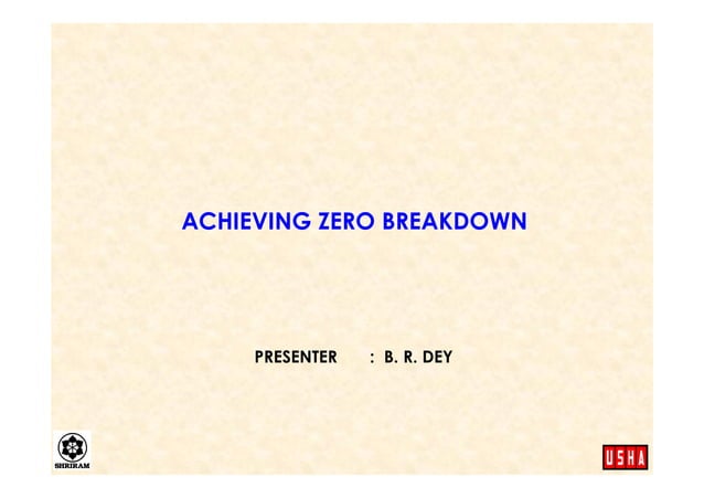 Achieving zero breakdown | PDF