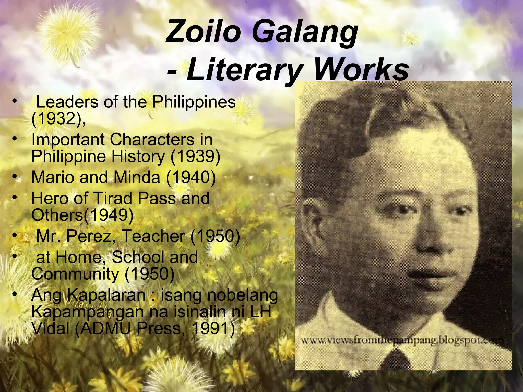 A child of sorrow by zoilo galang | PPT