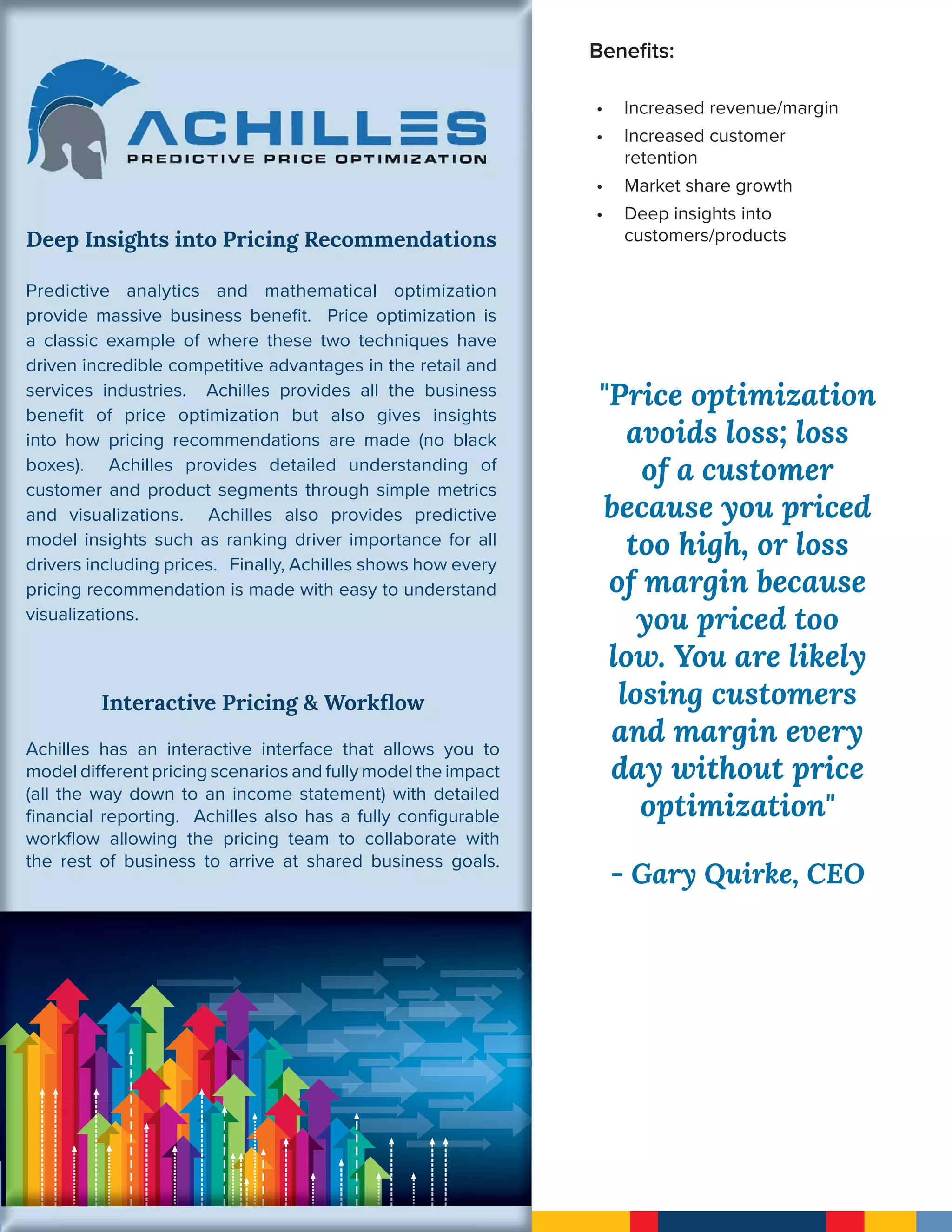 Predictive Price Optimization 2018 - Achilles - QueBIT Consulting | PDF