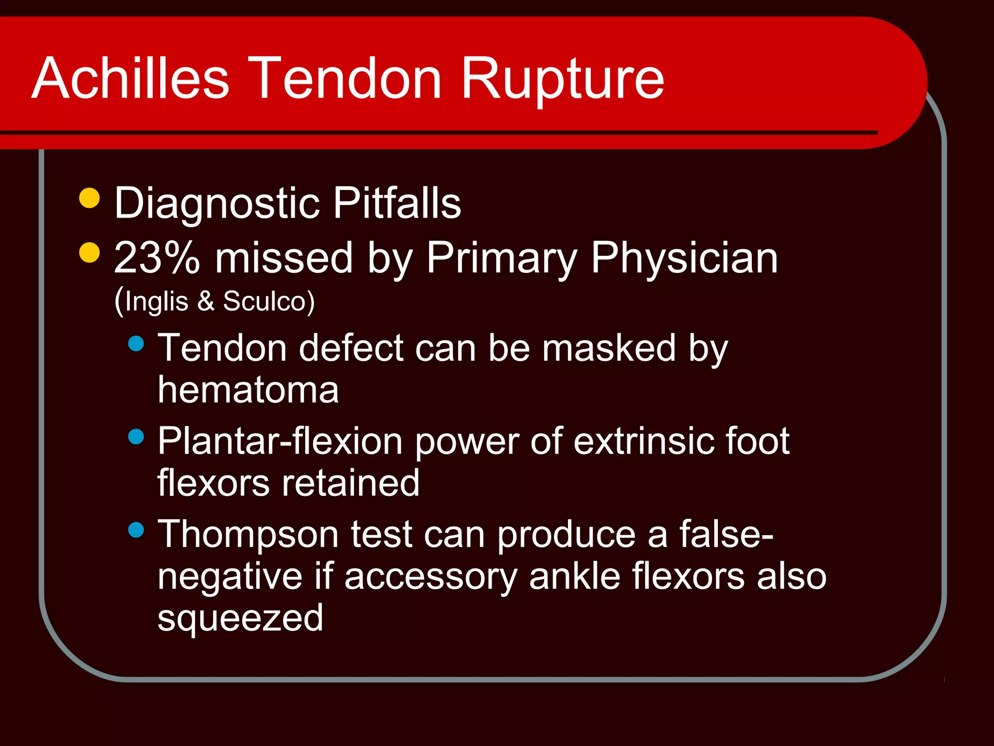 Achilles tendon pathology | PPT