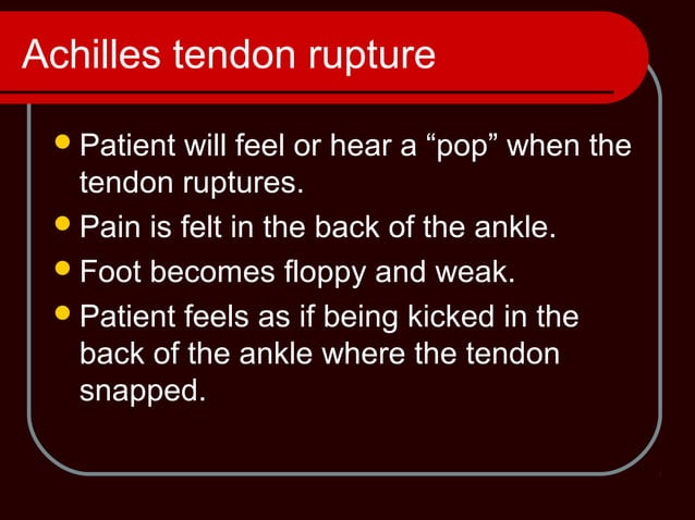 Achilles tendon pathology | PPT