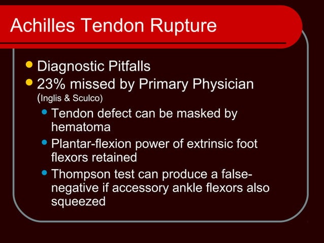 Achilles tendon pathology | PPT