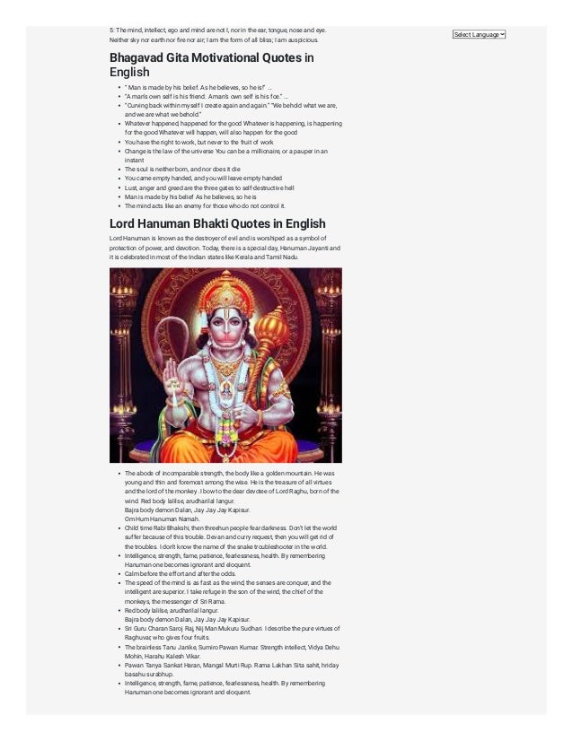 Bhakti Quotes : Top Motivational Quotes in English | PDF