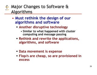 Achitecture Aware Algorithms and Software for Peta and Exascale | PPT