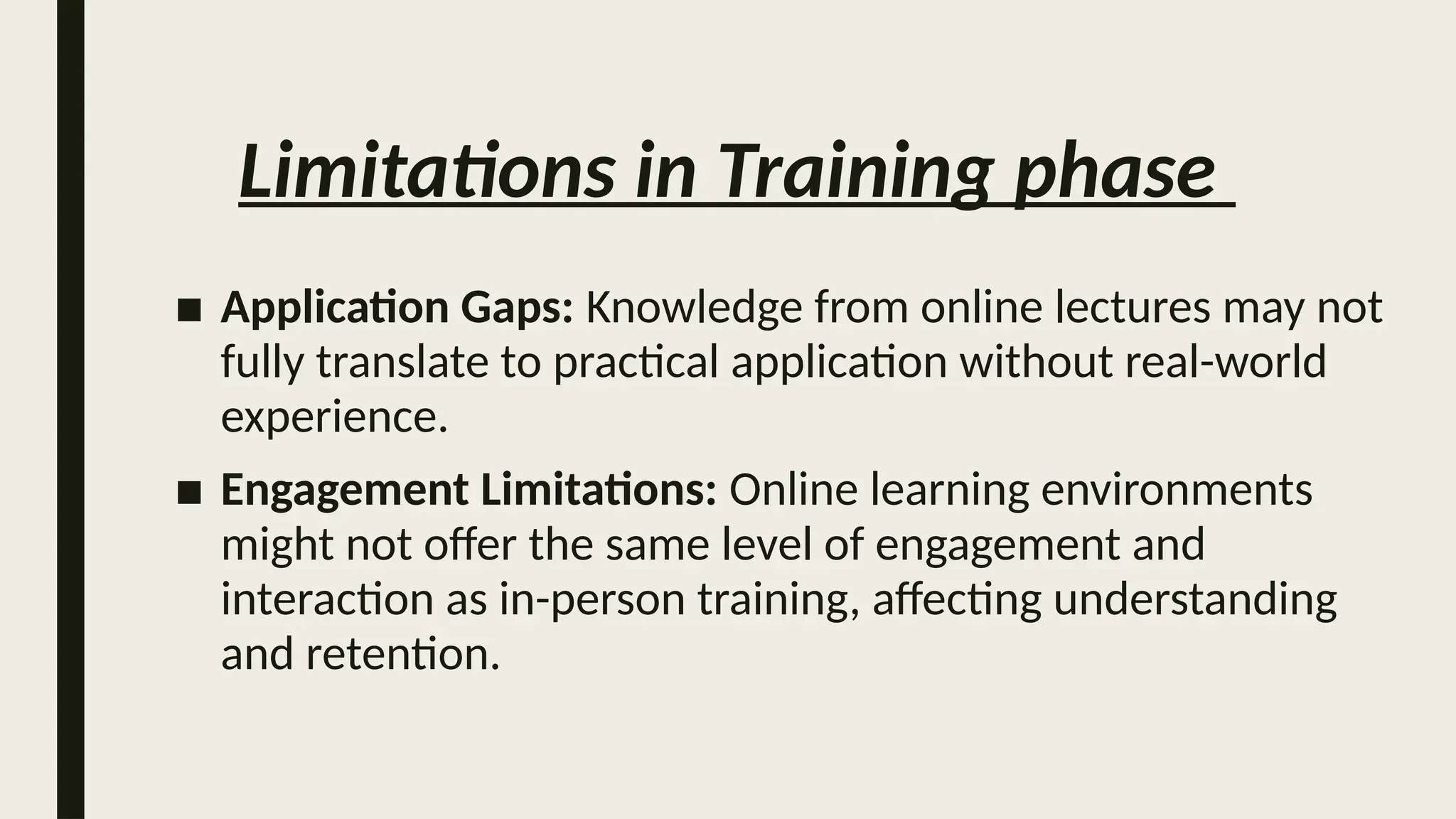 Achivement and limitations.pptx in internship | PPTX