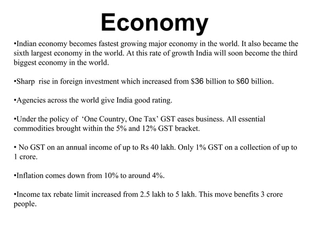 Achievements of Modi Government | PPTX