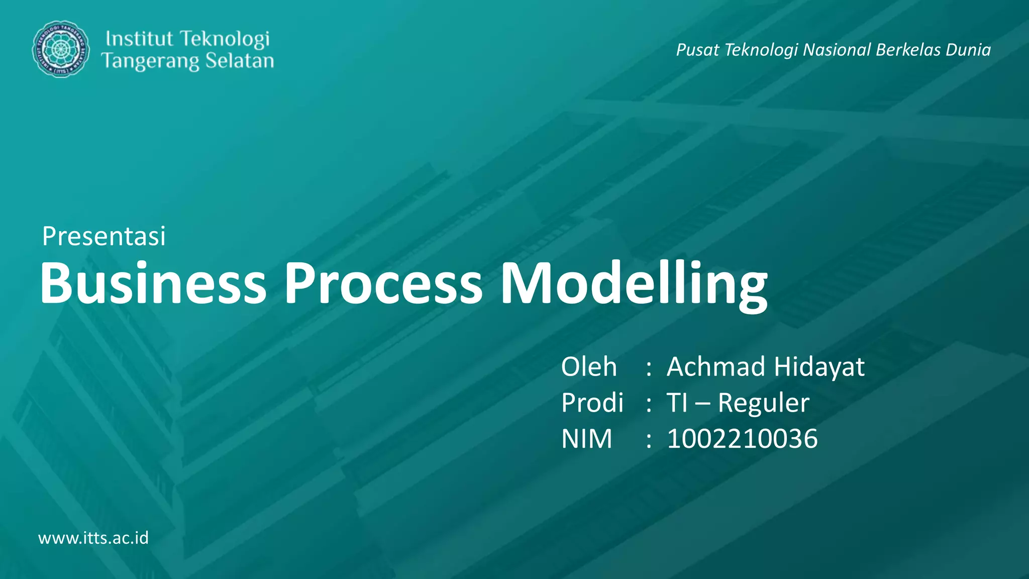 Business Process Modelling | PPTX