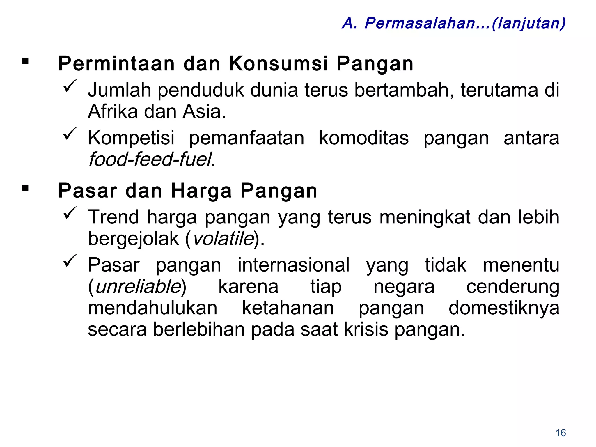 Kebijakan Pangan dan Ketahanan Pangan Nasional | PPT