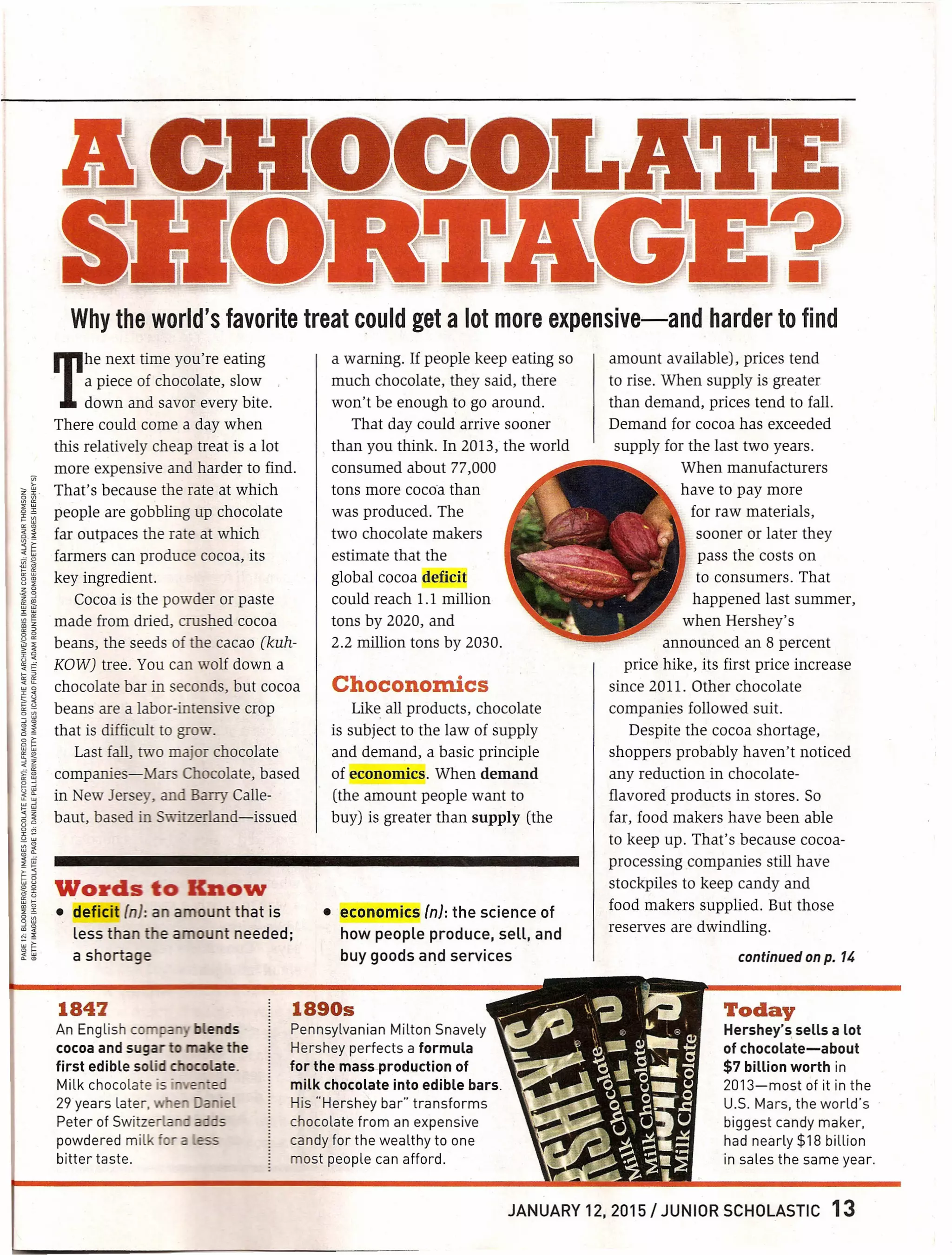 A Chocolate Shortage | PDF