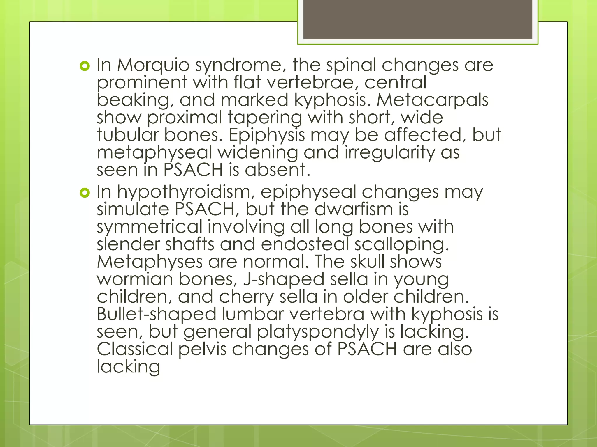 Achondroplasia, pseudoachondroplasia, hypochondroplasia | PPTX