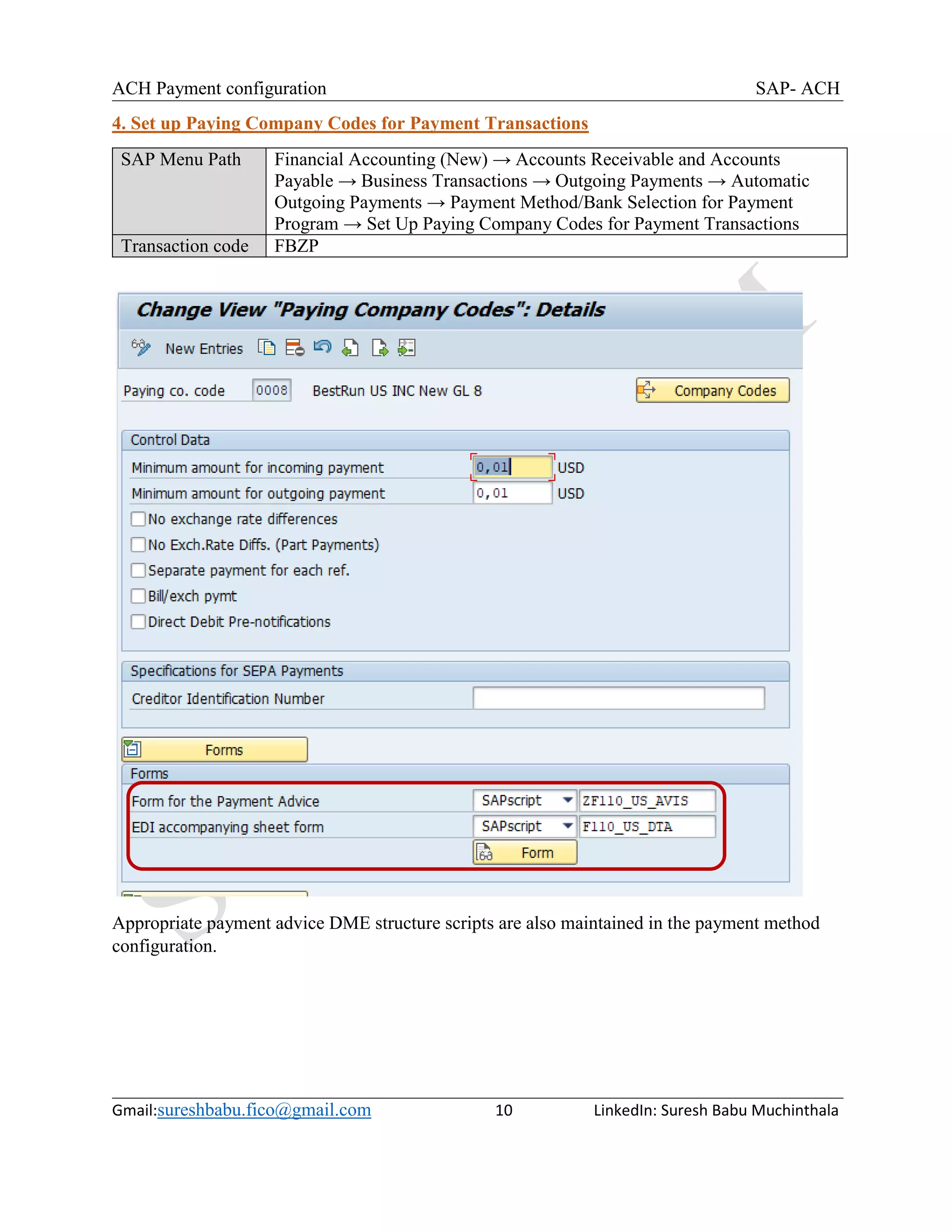 Ach payment configuration | PDF