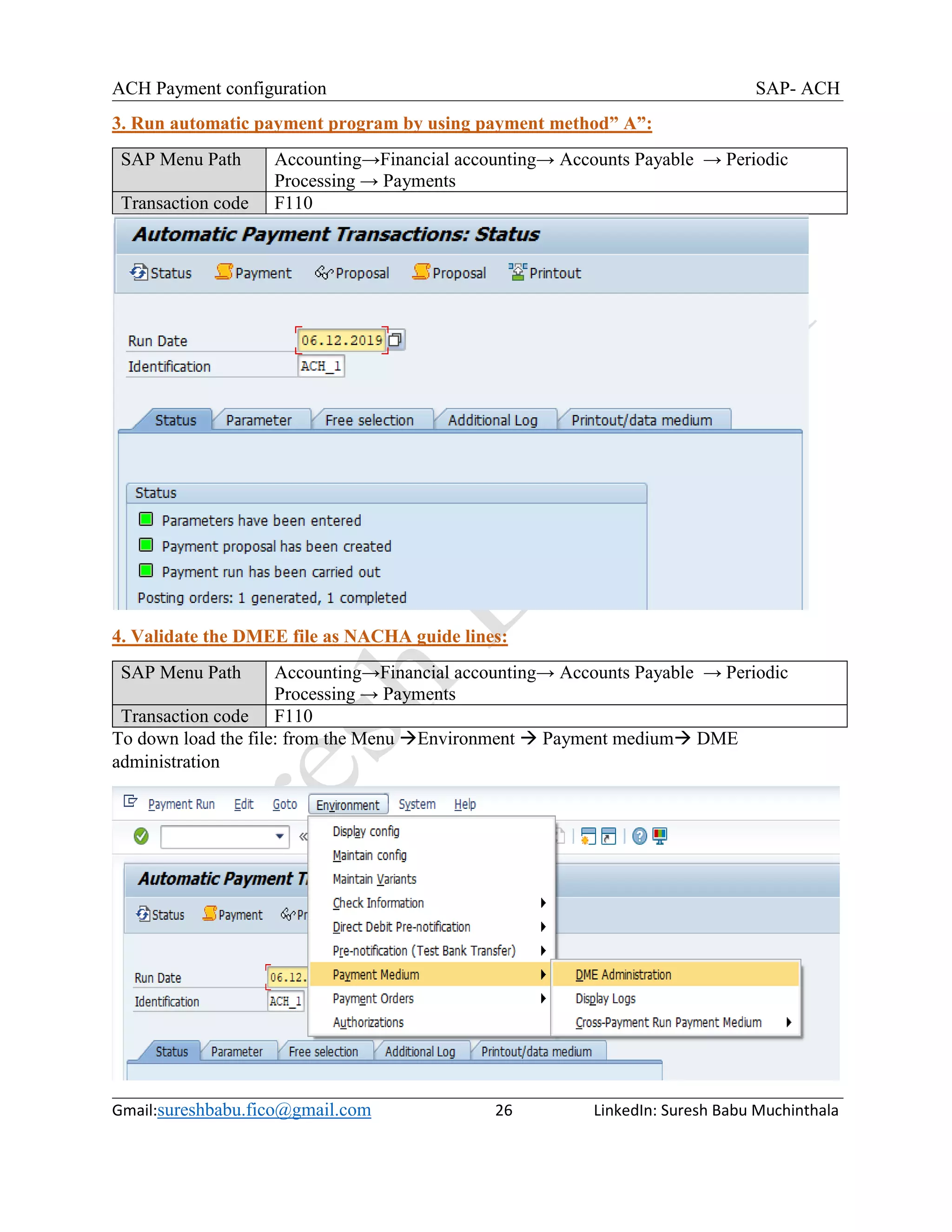 Ach payment configuration | PDF