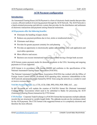 Ach payment configuration | PDF