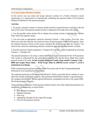 Ach payment configuration | PDF