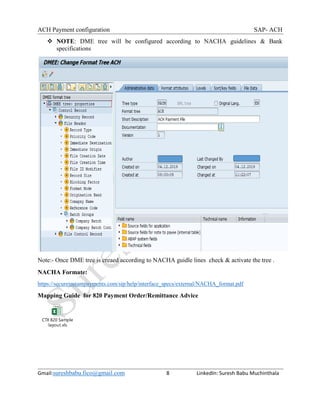 Ach payment configuration | PDF