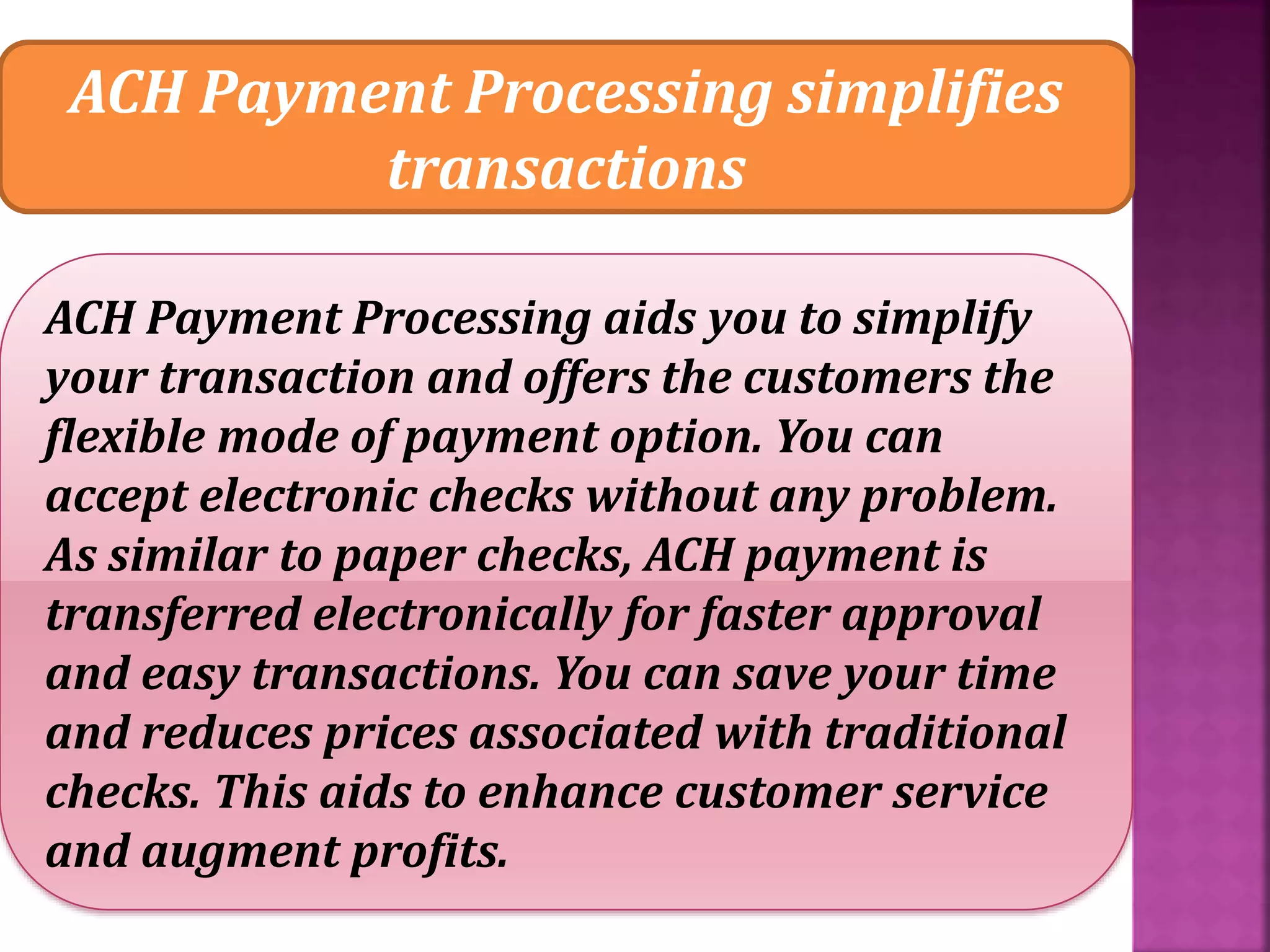 ACH payment processing | PPTX