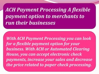 ACH payment processing | PPTX