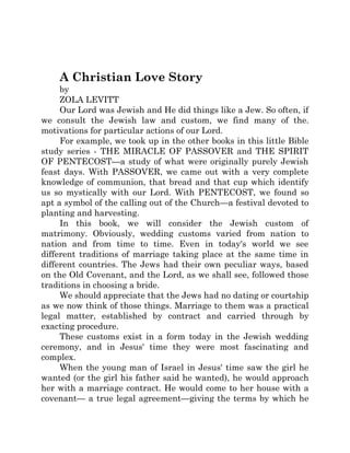A christian love story zola levitt | PDF