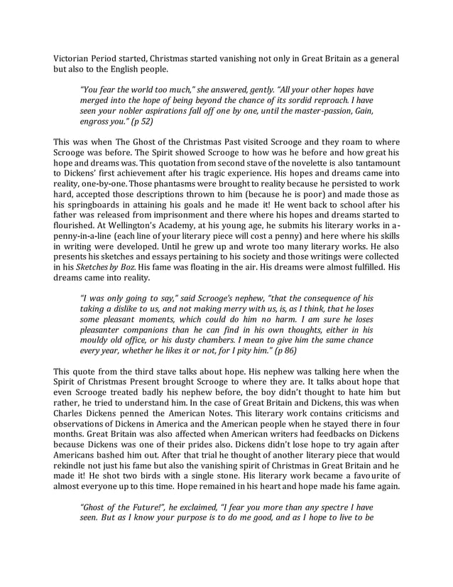 A christmas carol analysis | PDF