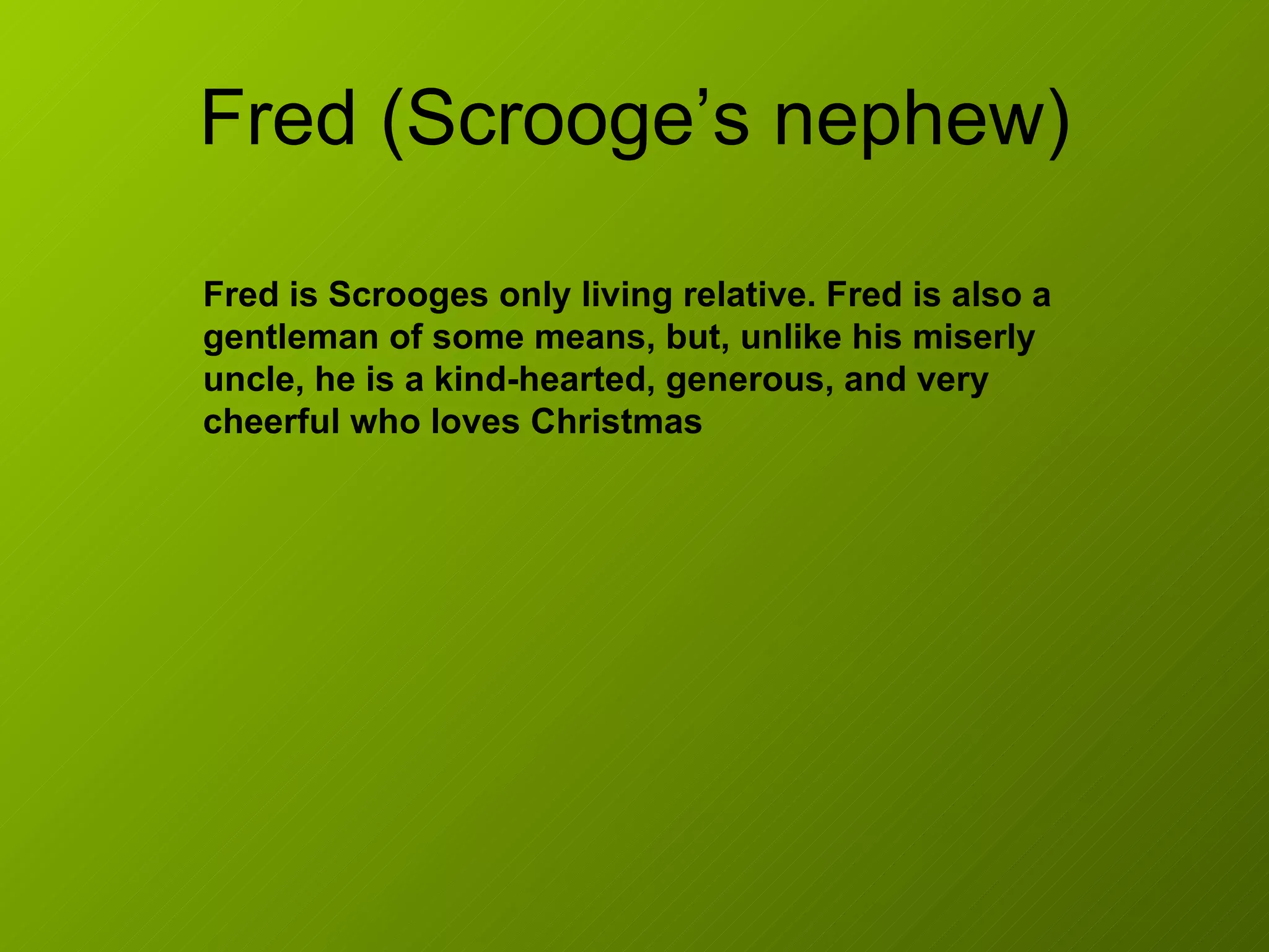 A christmas carol characters | PPT