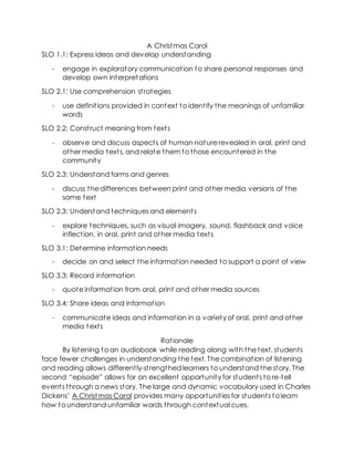 A christmas carol unit | DOCX