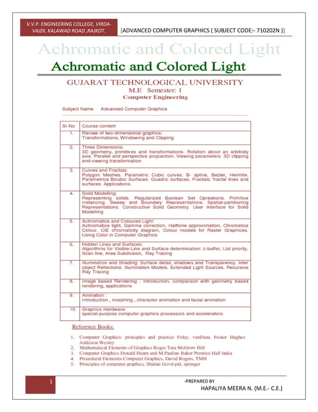 Achromatic and colored light | PDF